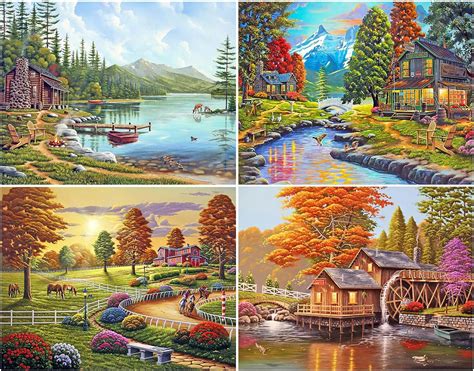 Diamond Painting 4 Pack DIY 5D Broderie Diamond Peinture Kits