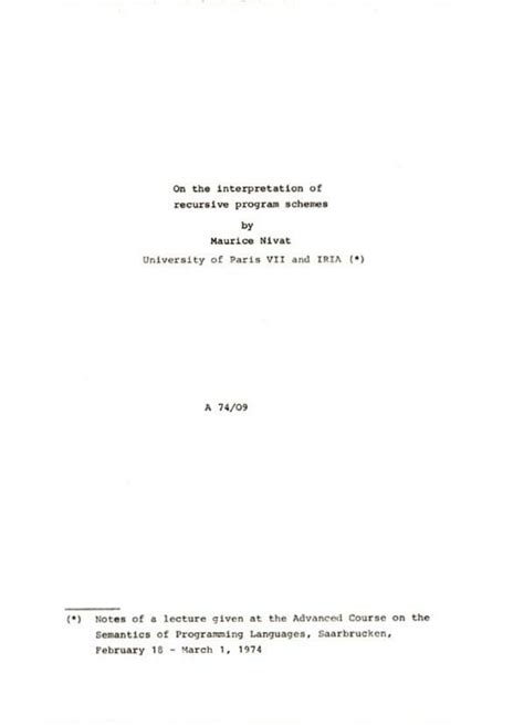 pdf on the interpretation of recursive program schemes