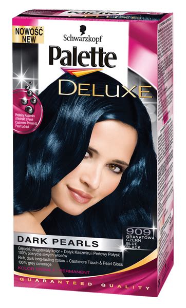 Palette Deluxe Dark Pearls 909 Granatowa czerń Koloryzacja włosów
