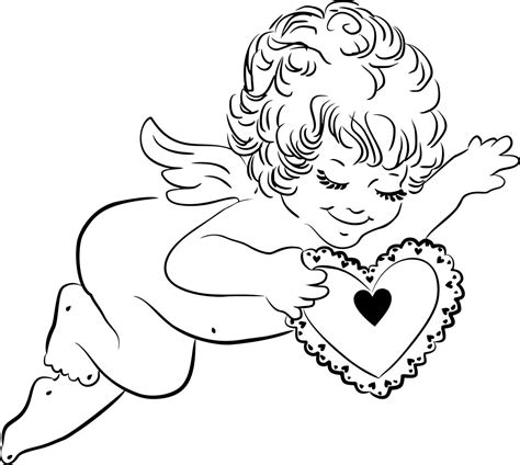Cupido Para Colorear Dibujo De Cupido Para Colorear Dibujos