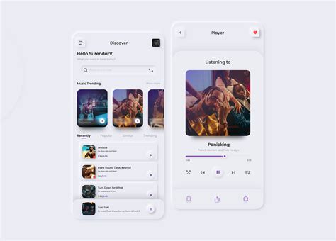 Music App Neumorphism UI Design Behance