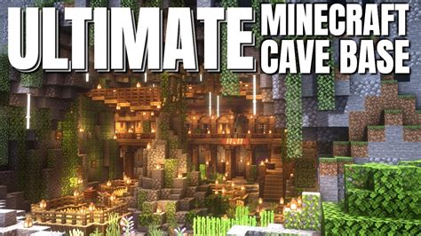 The ULTIMATE Minecraft Cave Base Custom Cave Built From Scratch