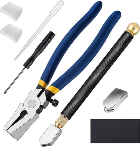 Buy Glass Cutter Kitstained Glass Supplies With Heavy Duty Glass Running Pliers And Pencil