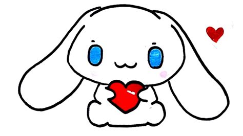 How To Draw Cinnamoroll Love Holding A Heart Easy Sanrio Step By