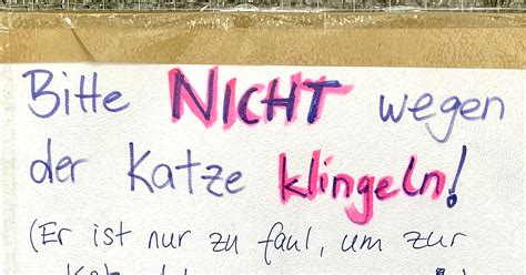 Klingeln ist für Katz Hier hat jemand nur keinen Bock