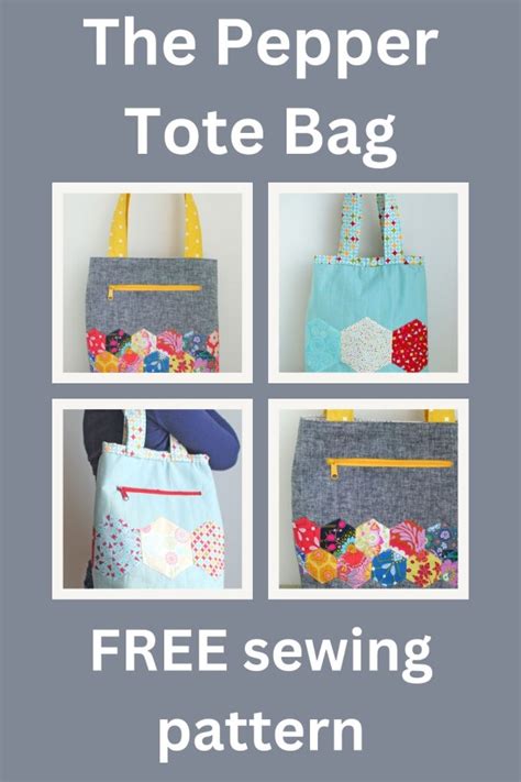 The Pepper Tote Bag FREE Sewing Pattern Sew Modern Bags