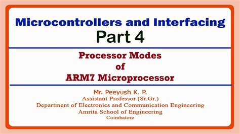 arm processor modes microcontrollers and interfacing part 4 youtube