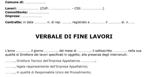 Verbale di Fine Lavori Cos è Modello da scaricare PlanRadar