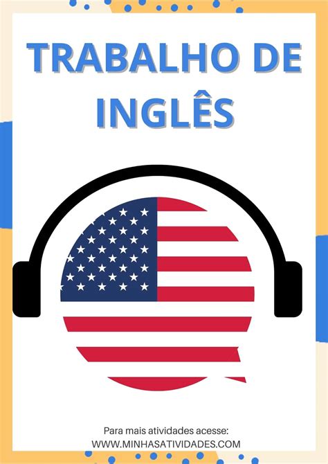 Atividades Capas De Trabalhos De Inglês