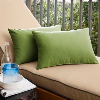 Sunbrella Spectrum Cilantro Indoor Outdoor Knife Edge Pillow Set Of 2