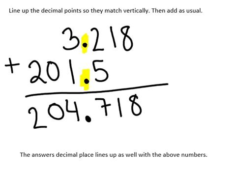 decimal numbers adding subtracting