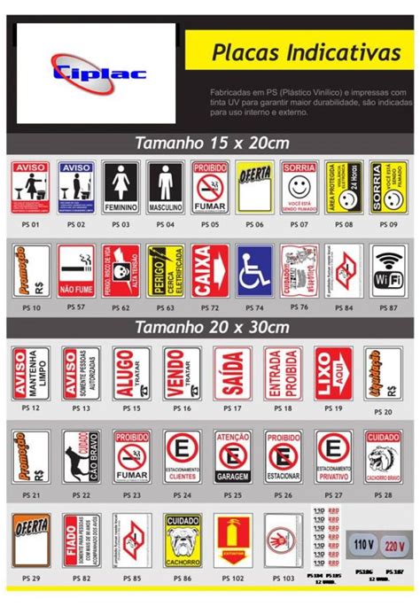 Placas De Indica O Diversas