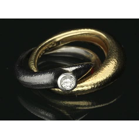 Ole Lynggaard Fidelity Todelt Ring Af Guld Og Hvidguld 14kt Fattet