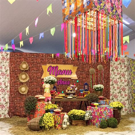 Decoração de festa junina 90 ideias coloridas e criativas Decoração