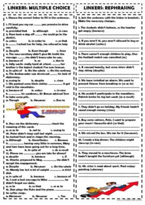 181 Sentence Transformation Rephrasing Grammar Practice En