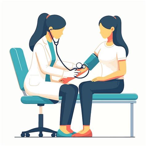 Diseño plano de un profesional de la salud que toma la presión arterial