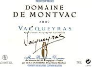 2020 Domaine de Montvac Vacqueyras France Rhône Southern Rhône