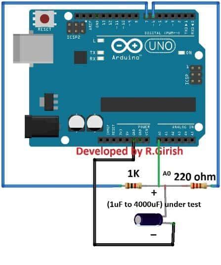 Digital Capacitance Meter Circuit Using Arduino Homemade Circuit Projects