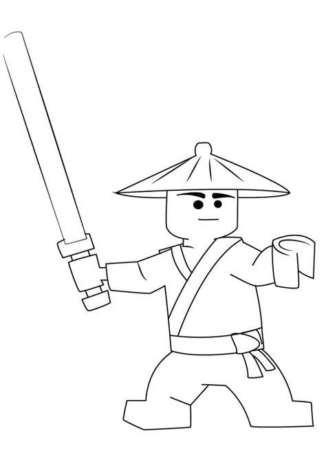 First Spinjitzu Master From Ninjago Coloring Page Free Printable