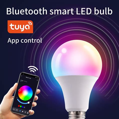 TaffLED Lampu Bohlam RGB Smart Bulb Bluetooth Control E27 800 Lumens
