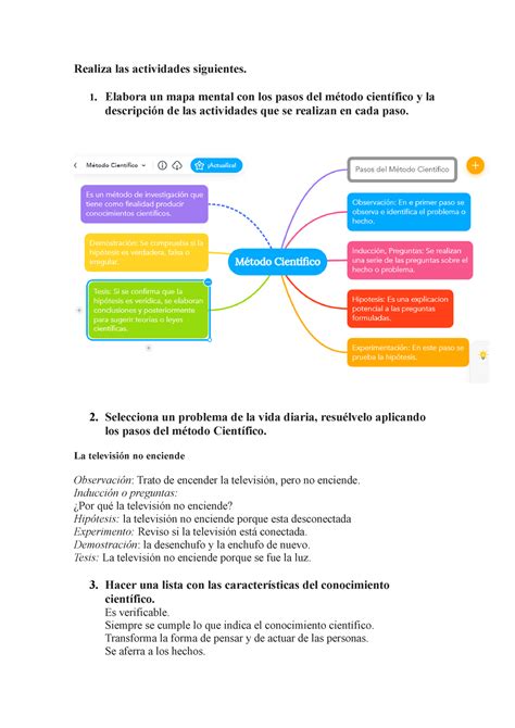 Actividad Unidad Realiza Las Actividades Siguientes Elabora