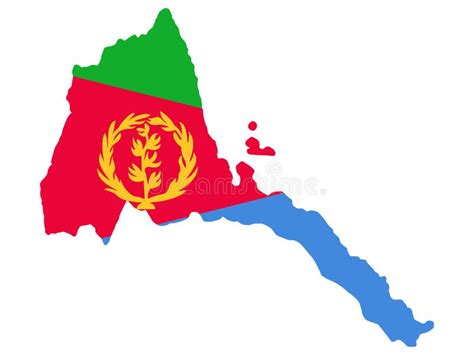 Eritrea Map Flag Vector Illustration Eps 10 Stock Vector Illustration