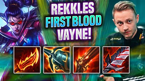REKKLES GETS FIRST BLOOD WITH VAYNE KC Rekkles Plays Vayne ADC Vs