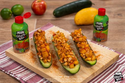 Canoa De Pepino Y Cacahuates Con PELON CHILITO RICO Escosa De Buen Sabor