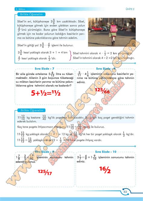 6 Sınıf Matematik Ders Kitabı Meb Sayfa 81 82 83 84 Cevapları