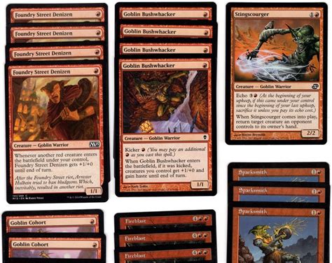 Mono Red Goblin Card Deck Pauper Legal Magic The Gathering Mtg Ready