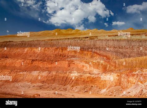 Arkalyk Kazakhstan May Aluminium Ore Quarry Bauxite Clay