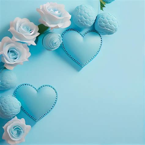 Borde lateral de flores de corazón y rosas para el día de san valentín