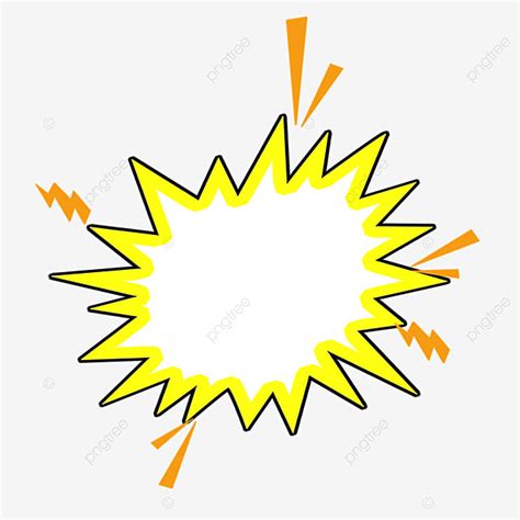 Yellow Explosion Bubble Box Chat Chat Box Dialogue Cartoon Dialog