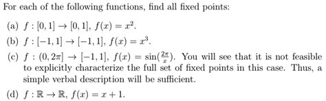 solved for each of the following functions find all fixed