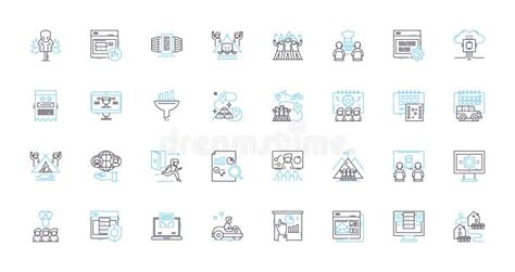 Information Architecture Linear Icons Set Hierarchy Navigation