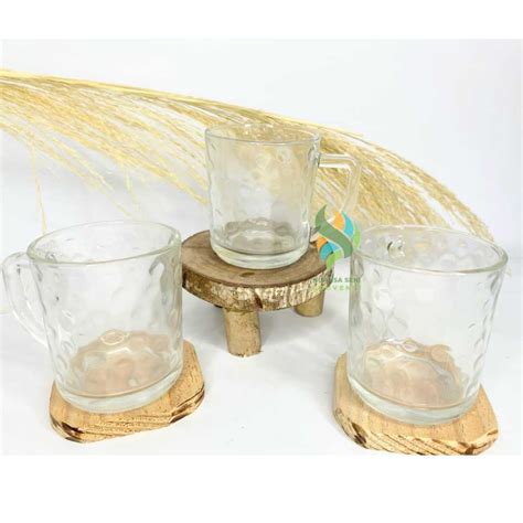 Jual Souvenir Gelas CG Cangkir Kopi Gagang Kaca Minum 200ml Mug Tumbler