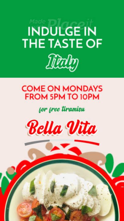 Placeit Instagram Story Video Maker To Promote An Italian Restaurant