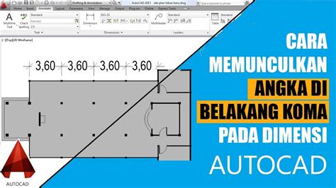 CARA MEMUNCULKAN ANGKA NOL DI BELAKANG KOMA PADA DIMENSI DI AUTOCAD