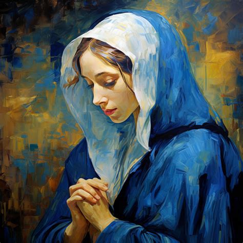 The Virgin Mary Praying 2023 By Virginia S Benedicte Public Domain