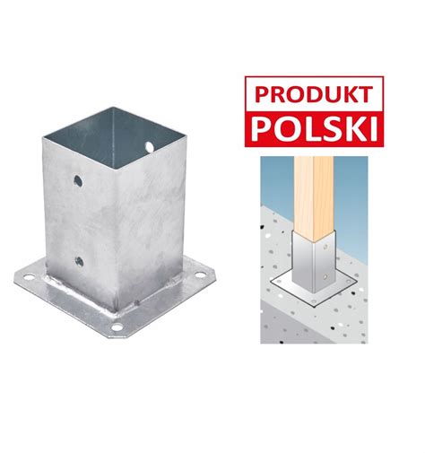 PODSTAWA SŁUPA PRZYKRĘCANA 80x80 KOTWA WSPORNIK DO ALTANY WIATY