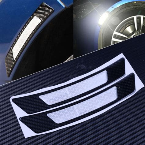 2Carbon Fiber Car Wheel Eyebrow Arch Trim Lips Strip Fender Flare
