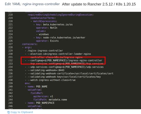 Nginx Ingress Configuration Gone After Rancher And Kubernetes Update