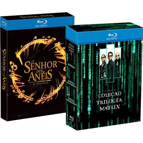 Kit Blu ray Trilogia Matrix Blu ray Trilogia O Senhor dos Anéis 6