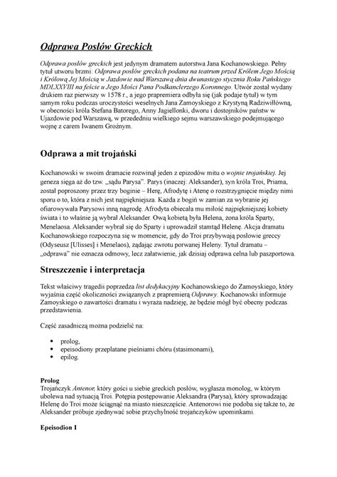 Odprawa Posłów Greckich Odprawa Posłów Greckich Odprawa posłów