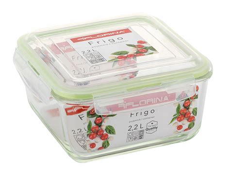 Szklany kwadratowy pojemnik na żywność 2200ml Florina Frigo 3P9296