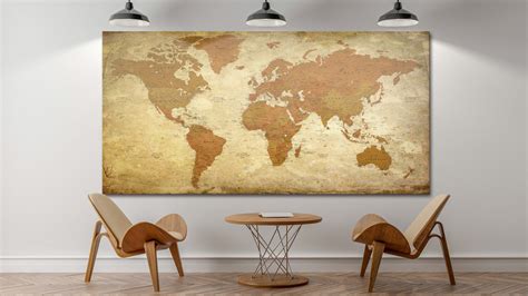 Mapamundi Vintage Mapa Mundial Vintage Mapamundi Decorativo