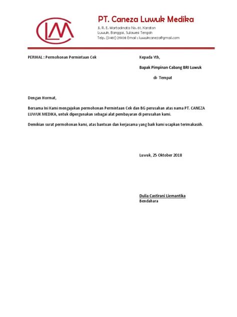 Contoh Kop Surat Yang Benar Contoh Surat Resmi