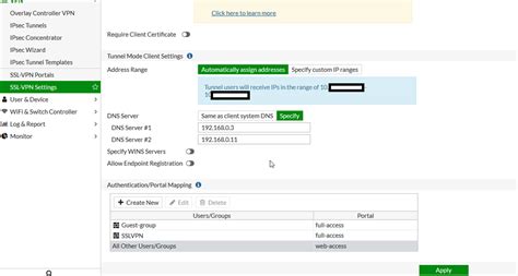 Technical Tip How To Enable Ssl Vpn Access For Tw Fortinet Community