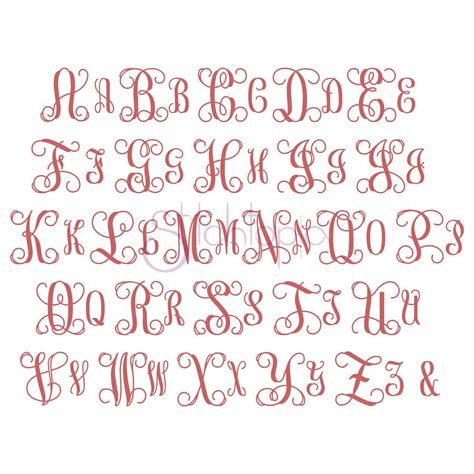 Intertwined Vine Monogram Font