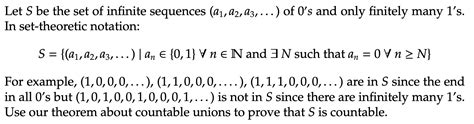 solved let s be the set of infinite sequences a1 a2 a3 …
